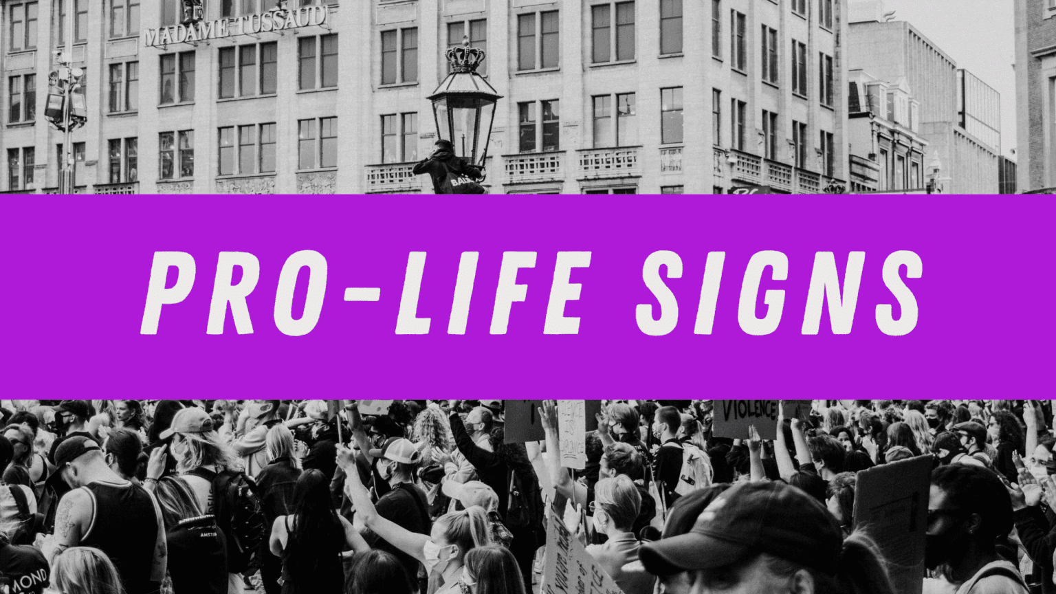 Ideas for Pro-Life Signs - Focus on the Family